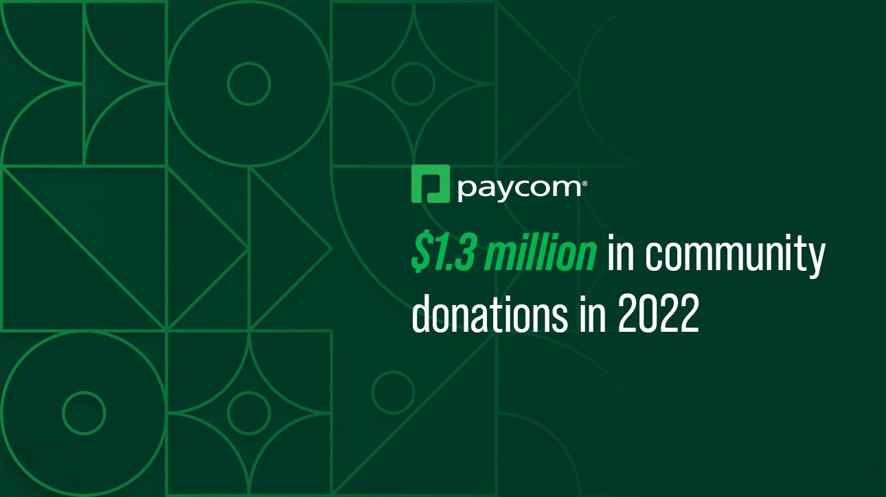 Paycom gives over $1.3 million to nonprofits in 2022 via employee and ...