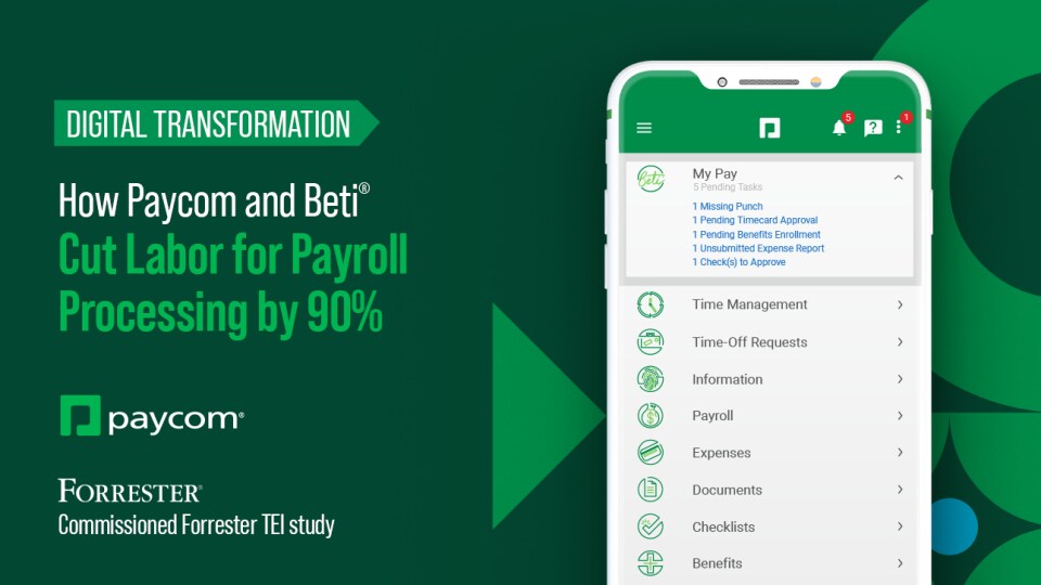 The Total Economic Impact™ (TEI) of Paycom and Beti | Paycom Blog