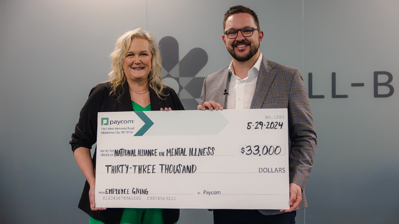 Paycom supports mental health with $33,000 donation | Paycom Blog