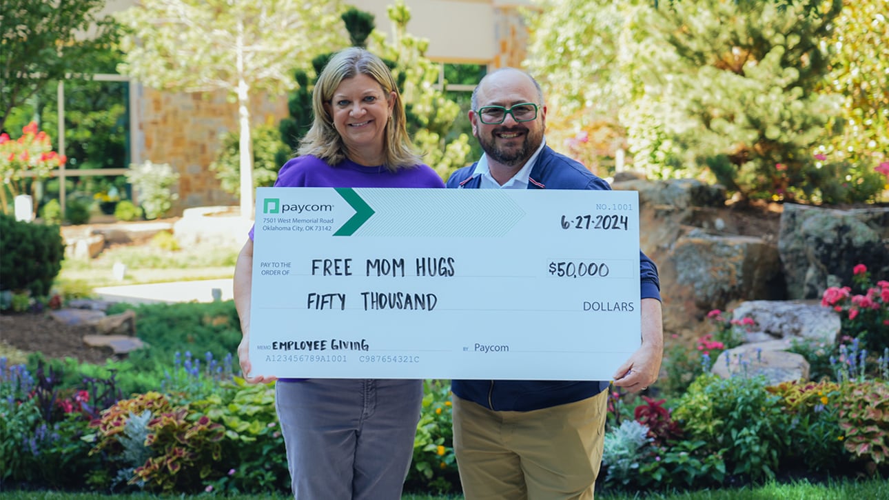 Paycom employees show their pride with donation to Free Mom Hugs ...