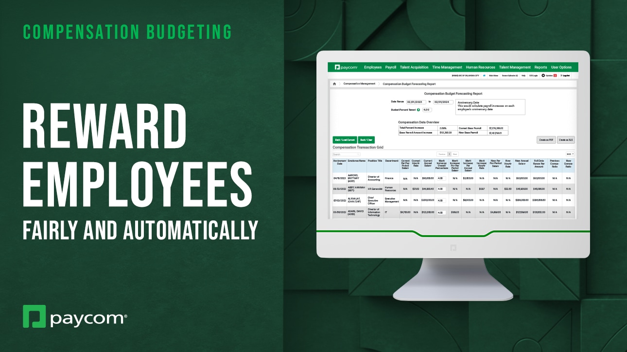 Compensation Management Software | Compensation Budgeting | Paycom