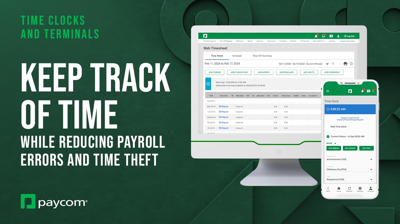 Employee Time Clock | Employee Timekeeping Software | Paycom