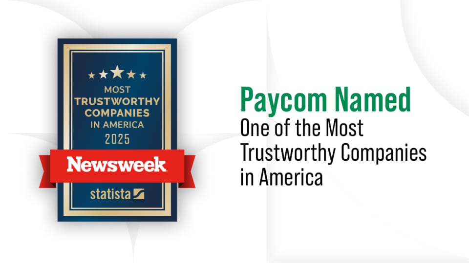 Paycom earns Most Trustworthy Company in America award for fourth consecutive year | Paycom Blog