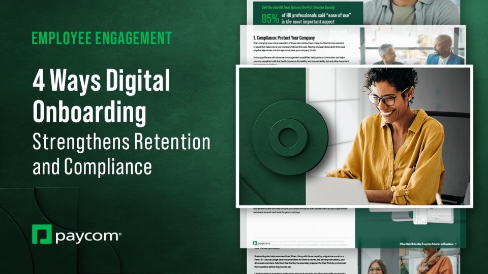 4 Ways Digital Onboarding Impacts Retention and Compliance | Paycom