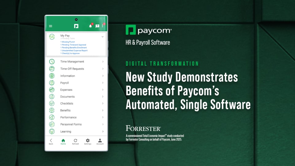 New study demonstrates benefits of Paycom’s automated, single software ...