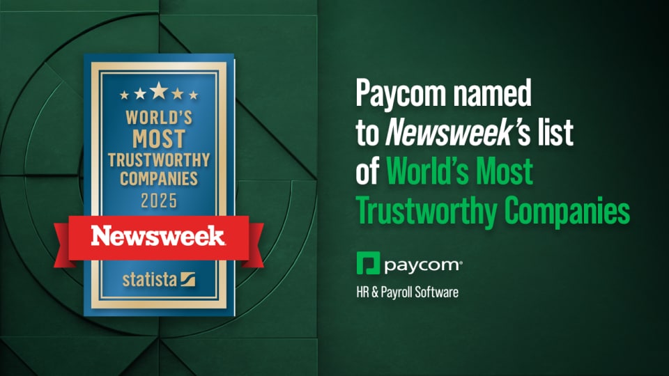 Paycom again named to Newsweek’s list of World’s Most Trustworthy Companies | Paycom Blog