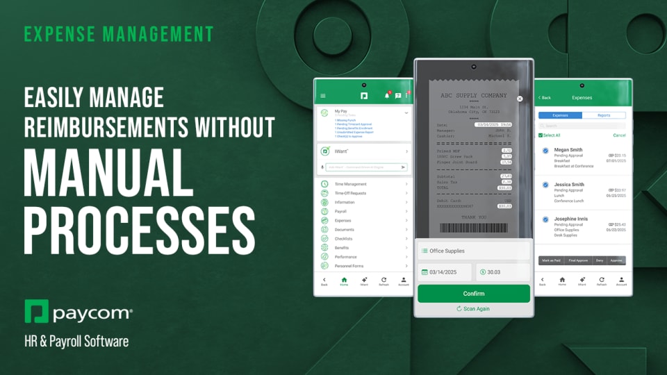 Expense Reports Software | Expense Tracking Software | Paycom