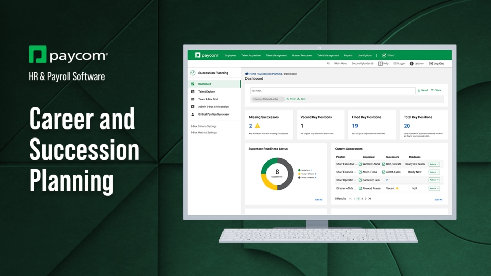Paycom releases automated career and succession planning tool | Paycom
