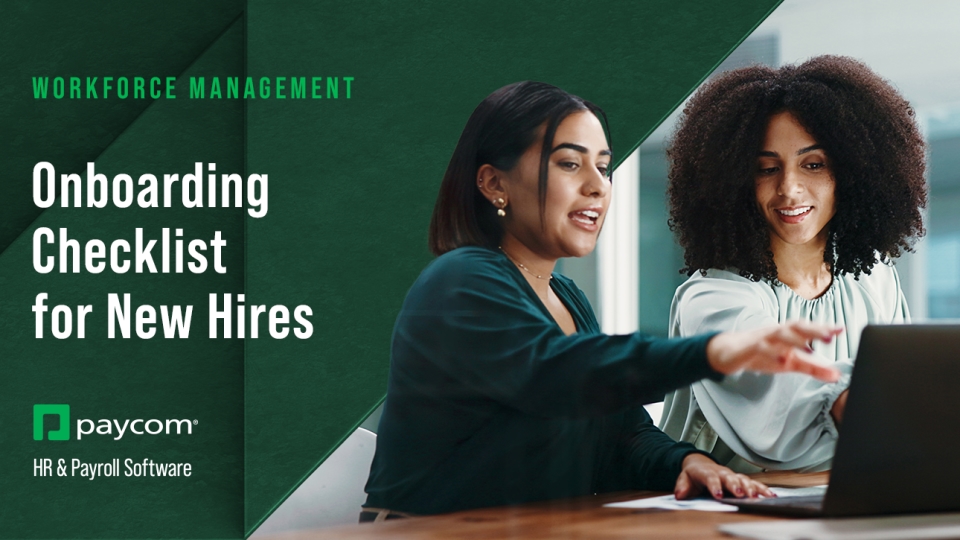 Step-By-Step Onboarding Checklist for New Hires | Paycom